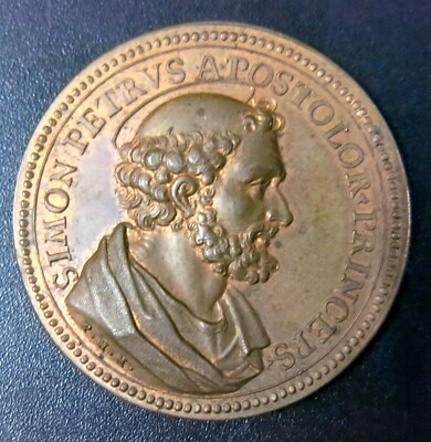 Vatican Medal. Pope SIMON PETRUS APOSTOLOR Saint Peter 45 AD–69 AD. | eBay