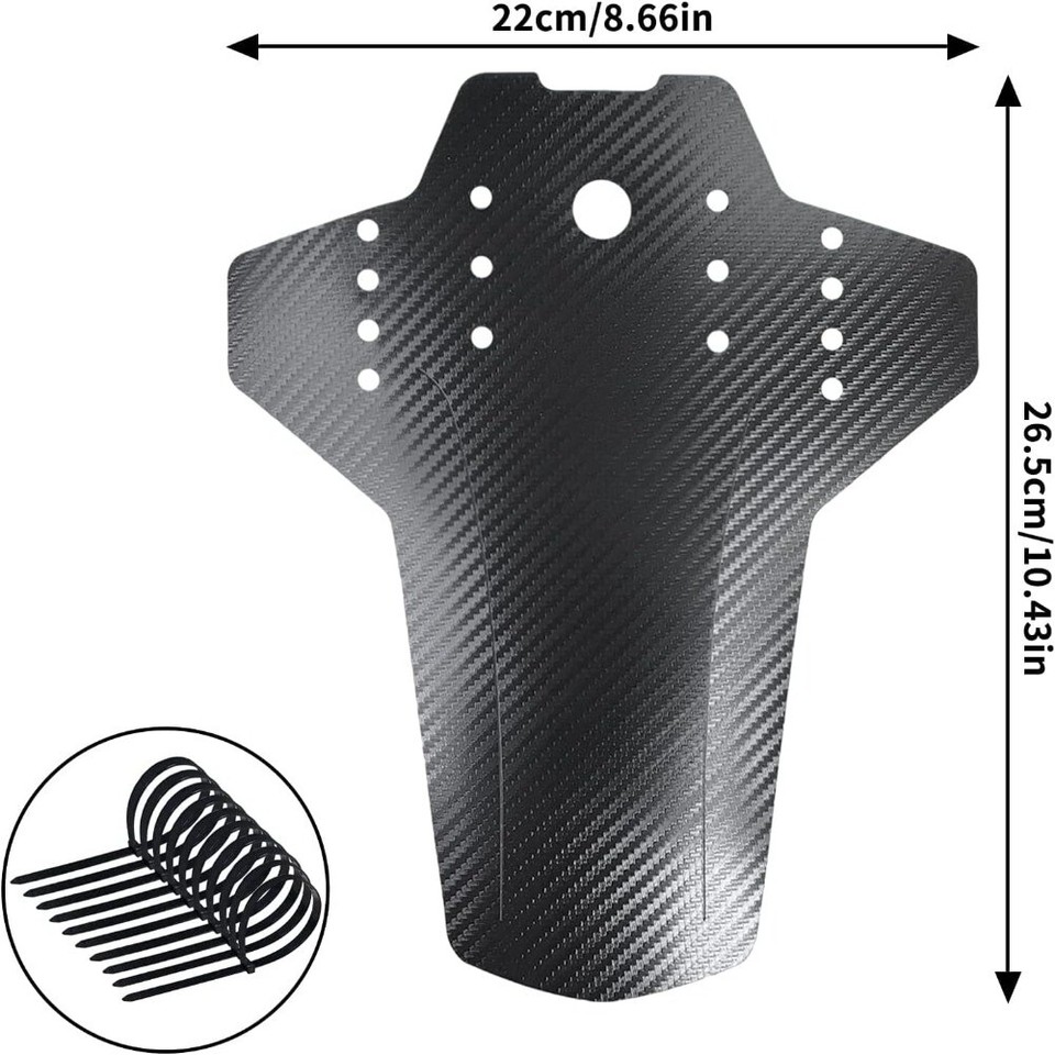 2PCS MTB Mud Guard Carbon Fiber Rear Fender Set Mountain Bike Fender ...