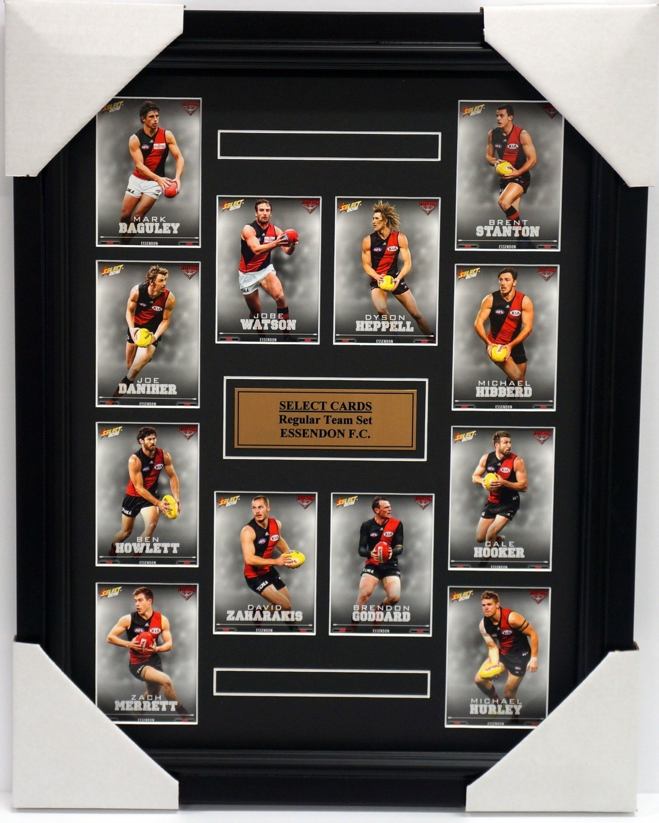 ESSENDON BOMBERS AFL 2016 SELECT CARD SET FRAMED - WATSON, HEPPELL ...