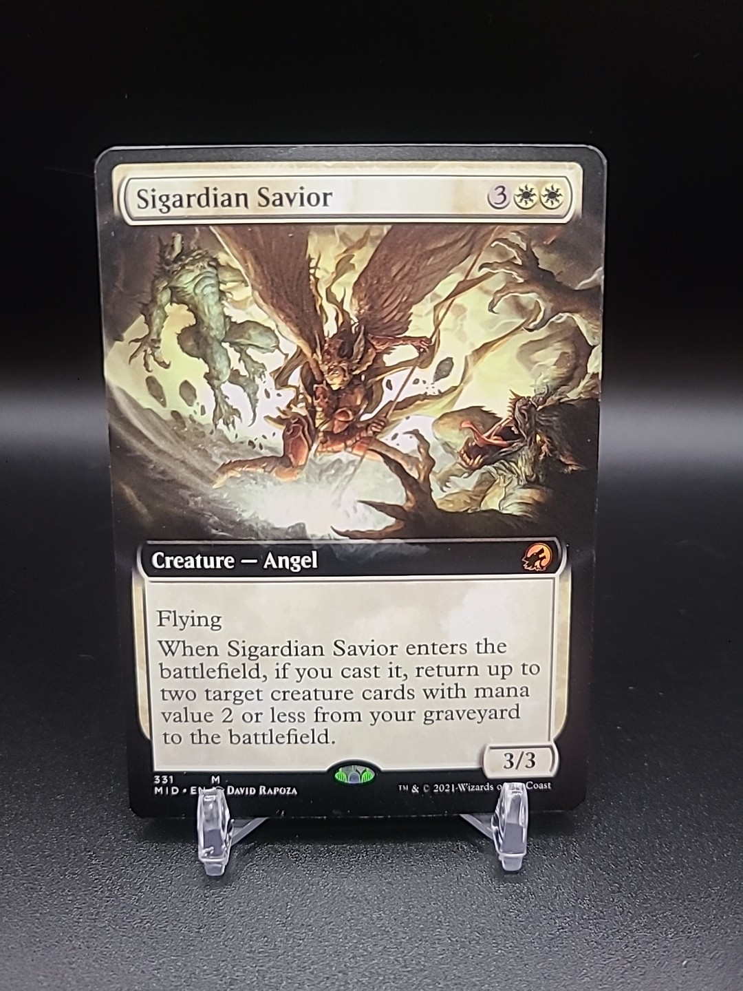 MTG FOIL Sigardian Savior Extended Art - Innistrad: Midnight Hunt #331 ...