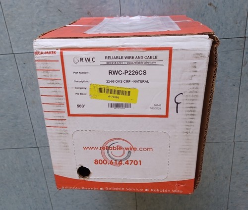 500' 22 AWG 6-Conductor Shielded Plenum Security Access Control Cable OAS CMP | eBay