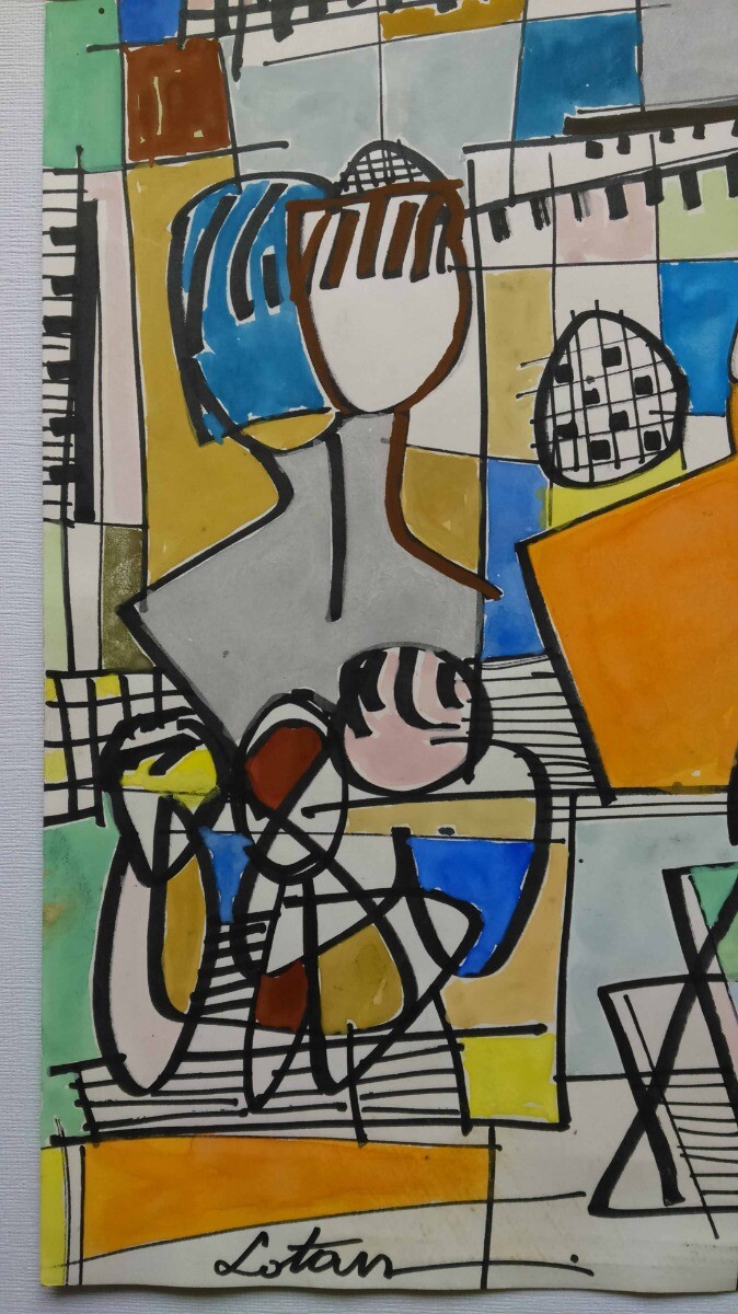 YONA LOTAN 2 Painting s Modern Israel Jewish Art Europe Paris Painter ...