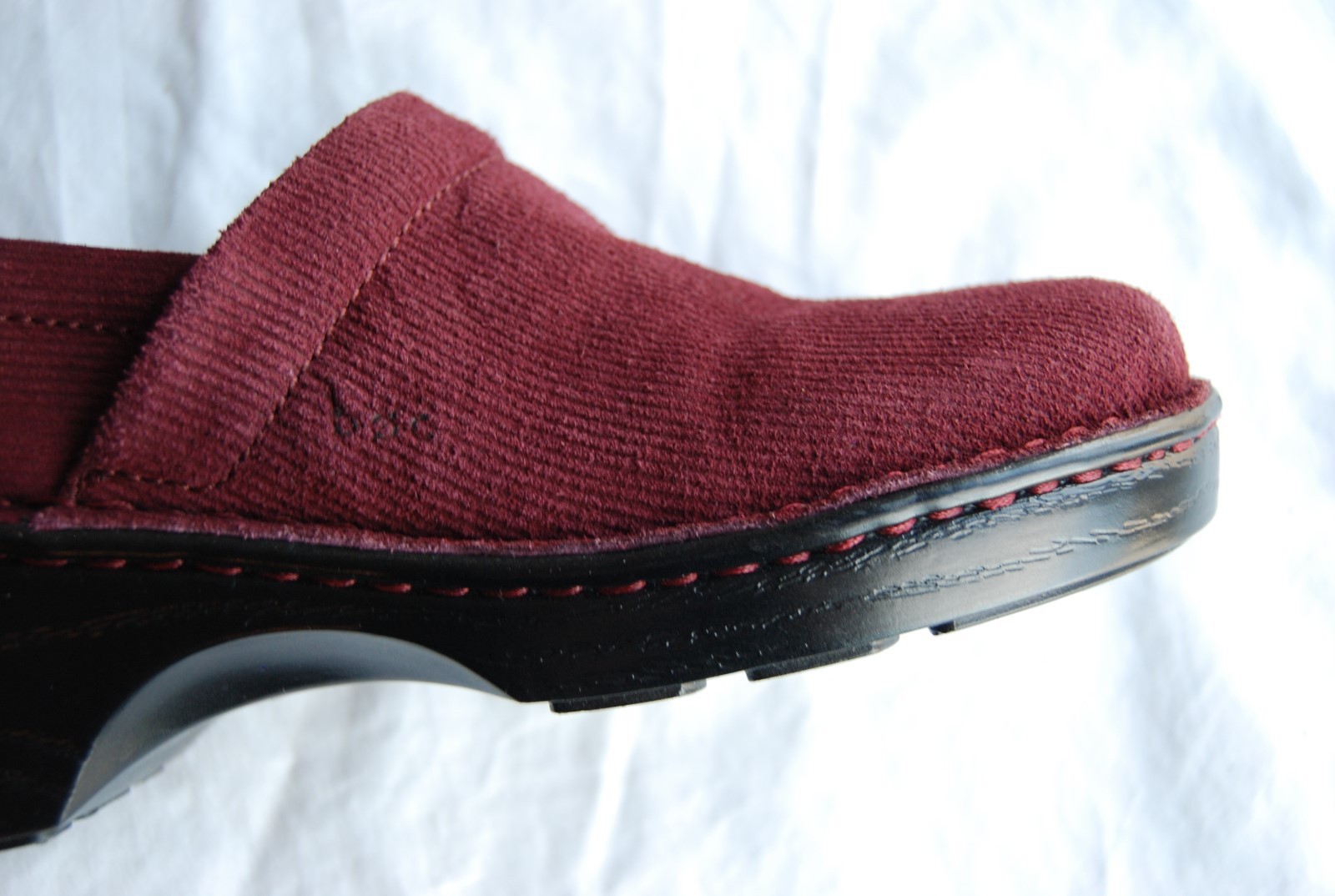 Burgundy Wine Corduroy Fabric B.O.C. Born Concept Clogs 9 M | eBay
