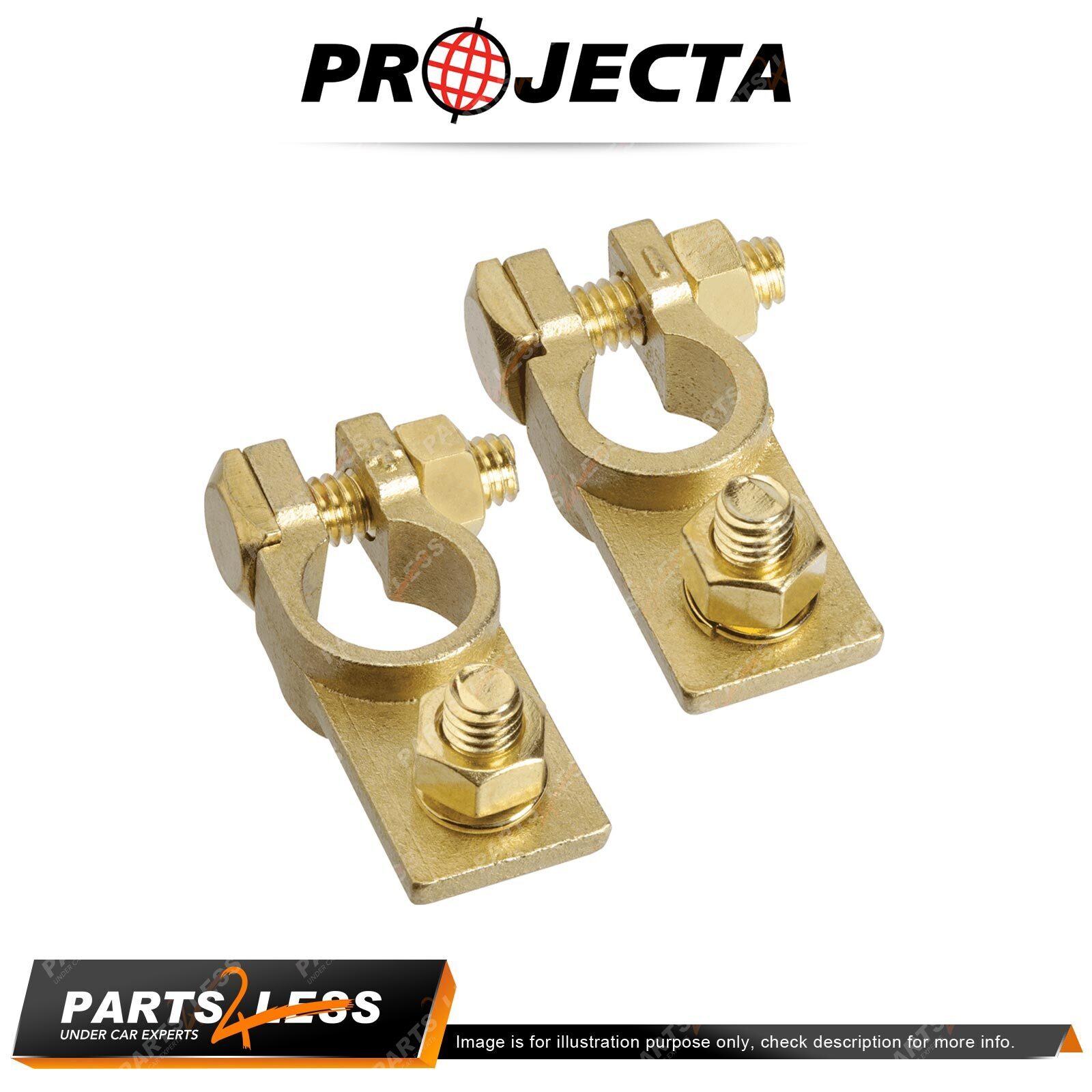 Projecta 5/16" 8mm Brass Stud Battery Terminal Negative + Positive Stud ...