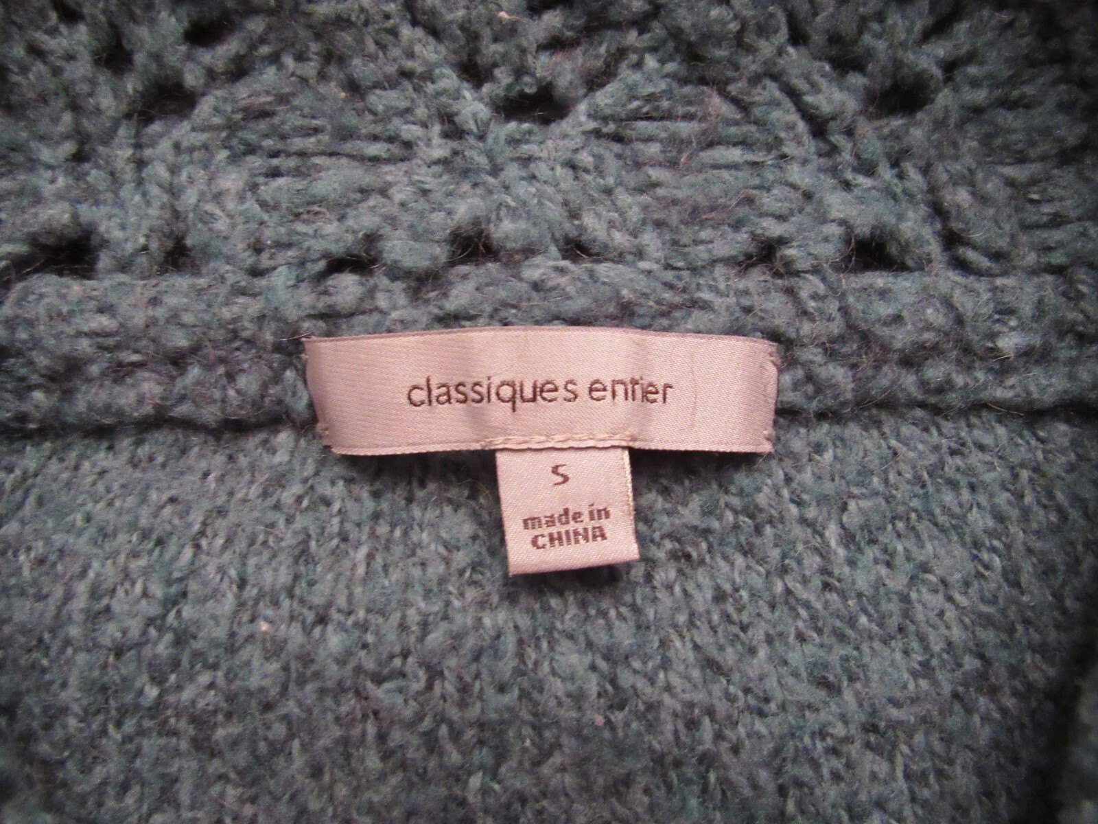 CLASSIQUES ENTIER SIZE S KNIT BUTTON CARDIGAN SWEATER CROCHET COLLAR | eBay