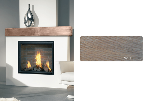 SOLID OAK FIREPLACE SURROUND LINTEL FOR WOOD LOG BURNER MANTLE BEAM ...