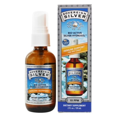 Sovereign Silver Bio-Active Colloidal Silver Hydrosol Throat Spray 10 ...