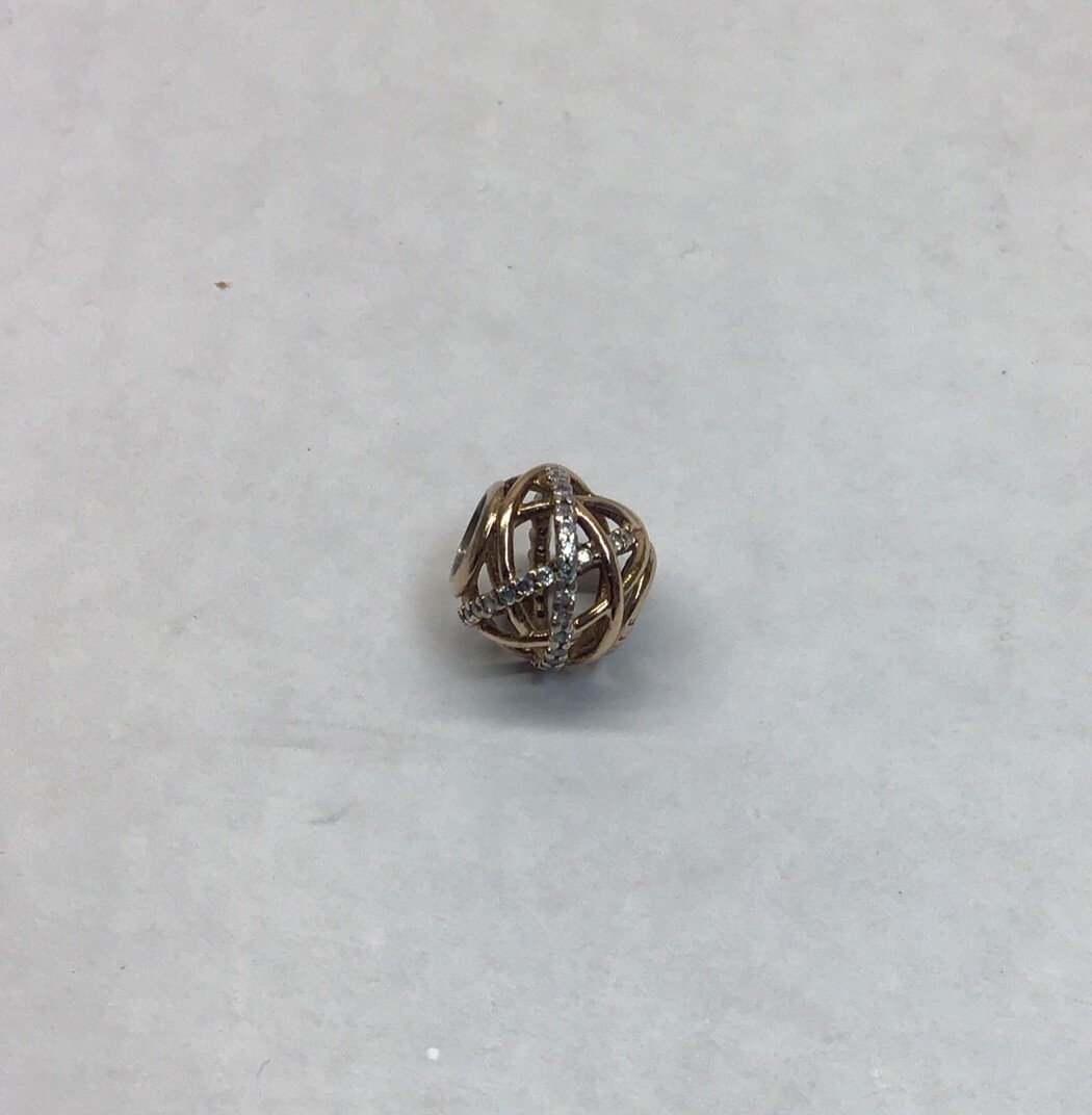 Genuine Pandora Rose Gold Sparkling & Polished Lines … - Gem