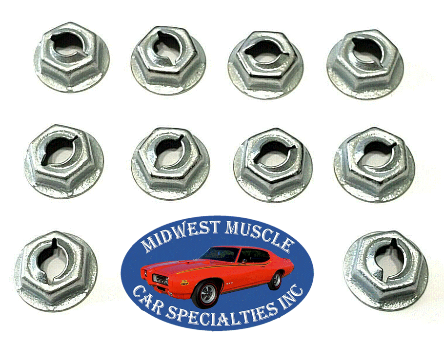 3/16" Stud Trim Molding Clip Emblem Pal Thread Cutting Speed Nuts For ...