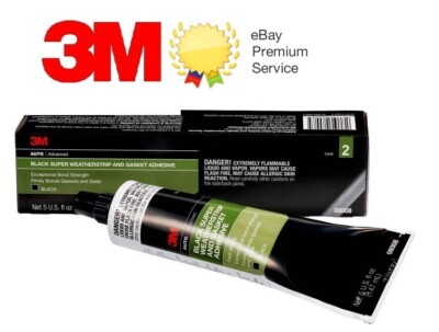 3M 08008 Black Super Weatherstrip Adhesive Fast Drying Firm Bond 5fl oz ...