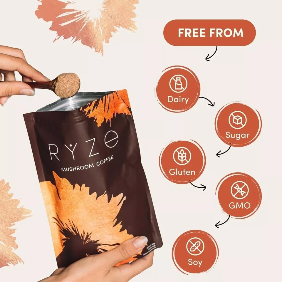 Ryze Mushroom Organic Coffee 2 Pack 30 Servings Per Pack (FREE SHIPPING) | eBay