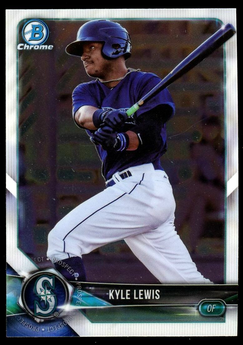 2018 Bowman Chrome Prospects #BCP244 Kyle Lewis Rookie Seattle Mariners ...