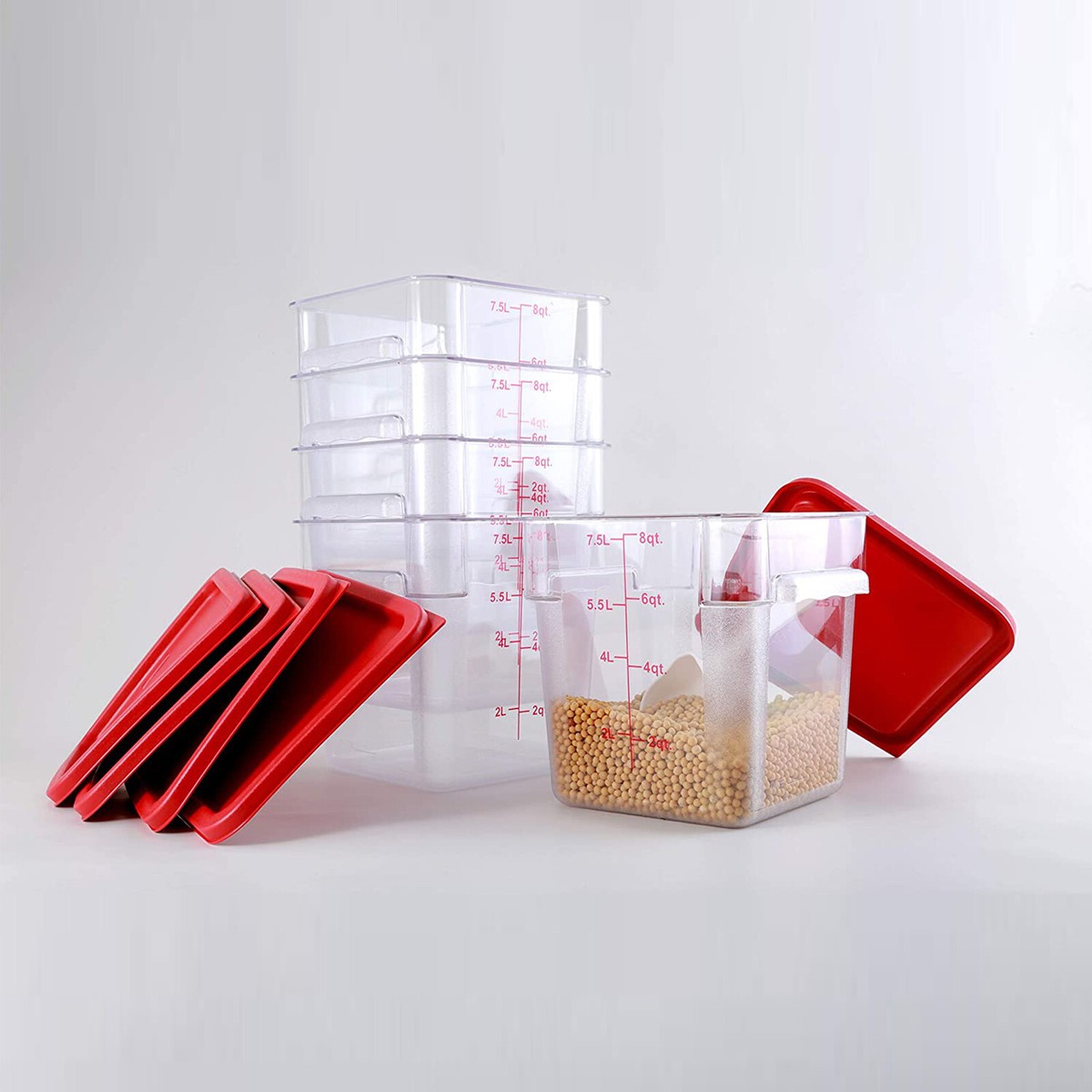 Qt Disposable Containers 40 Qt. Plastic Storage Bin Tote Organizing