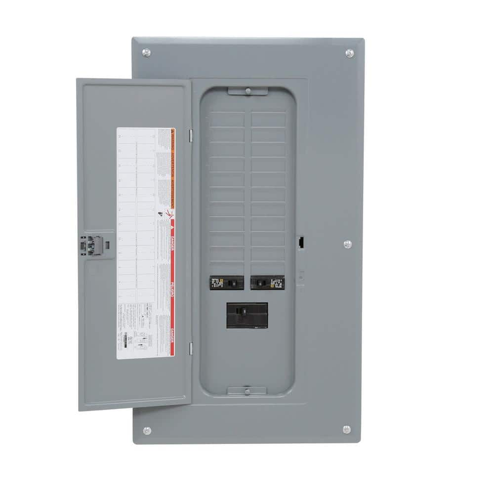 Square D 100 Amp 24-Space 48-Circuit Indoor Main Breaker Panel Box Load ...