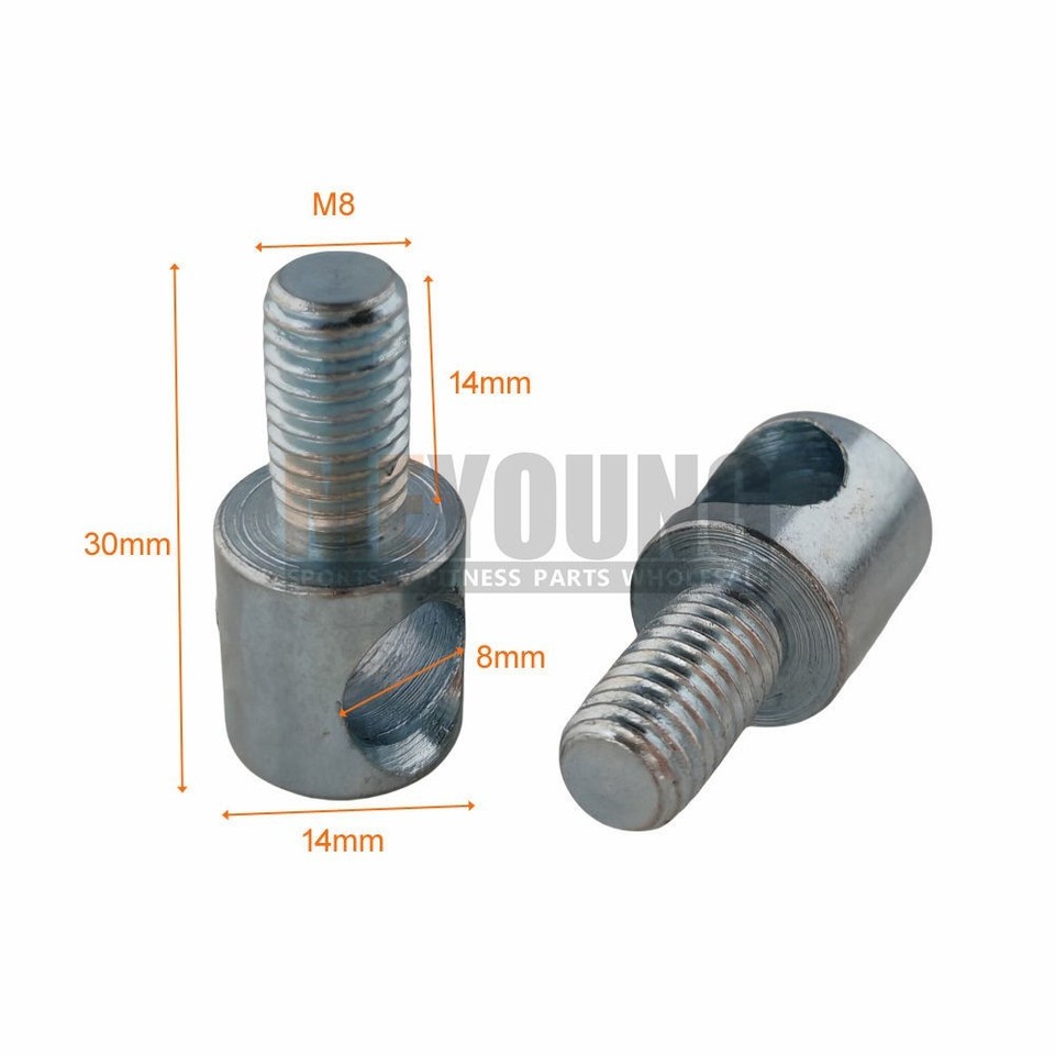 5MM Gym Wire Cable Steel Ends Fittings Clip Snap Thimble Ball Stop Eye ...