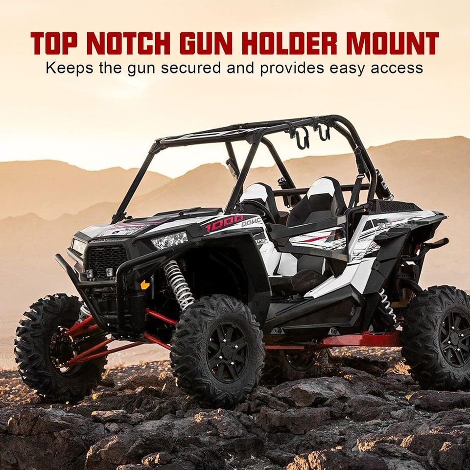 UTV Hunting Tools Racks - Roof Rifle Rack Shovel UTV Hunting Rack Mount ...