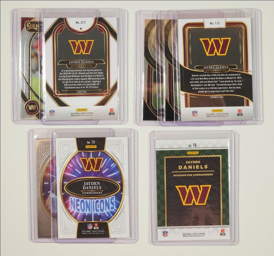 [8] JAYDEN DANIELS 2024 SELECT ROOKIE NEON ICONS SCORE THROWBACK RC ...