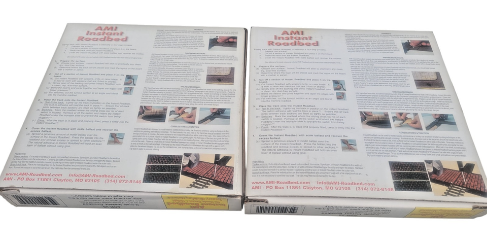 2 Boxes - AMI Instant Roadbed (Black) - N Scale Train Railway Hobby | eBay