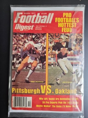 77 Oakland Raiders Football Digest Magazine Ken Stabler/ Bradshaw nice ...