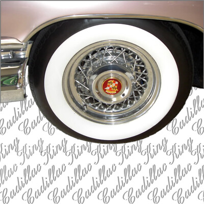 59-66 Set of 4 Cadillac Wire Wheels REPLICAS + Gangster White Wall Tire ...