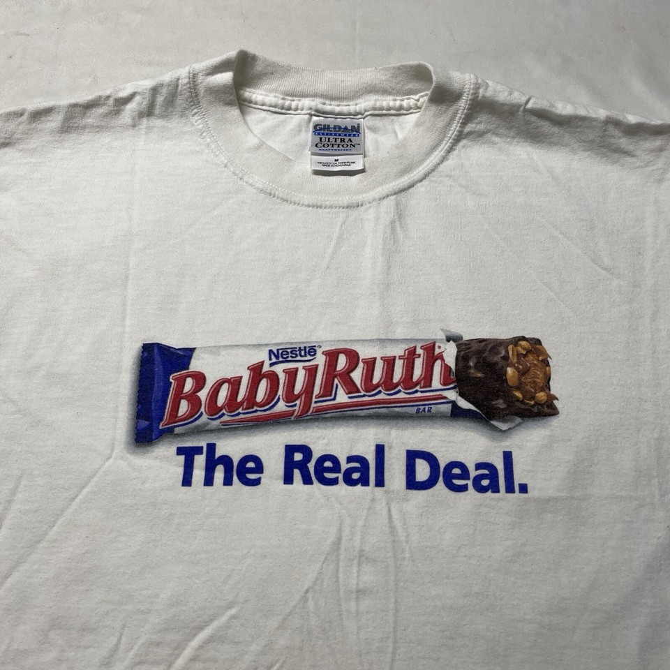 Vintage Baby Ruth T-Shirt Men’s Medium White Candy Bar PBA Tour Bowling ...