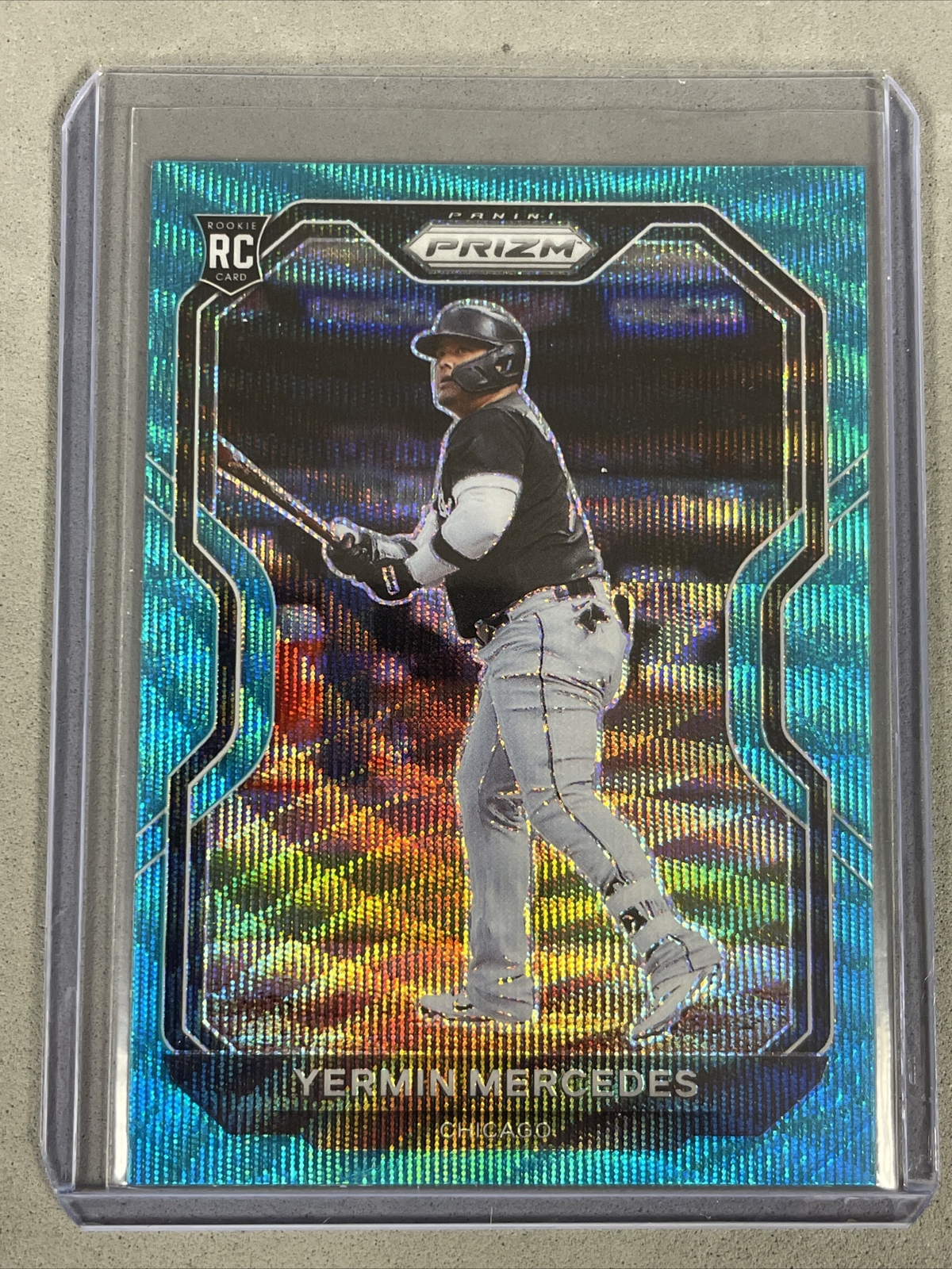 2021 Prizm Teal Wave Prizm RC Yermin Mercedes Rookie Chicago White Sox ...