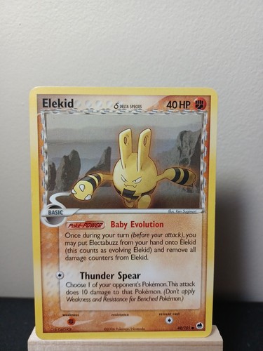Pokémon TCG Elekid (Delta Species) EX Dragon Frontiers 48/101 Regular ...