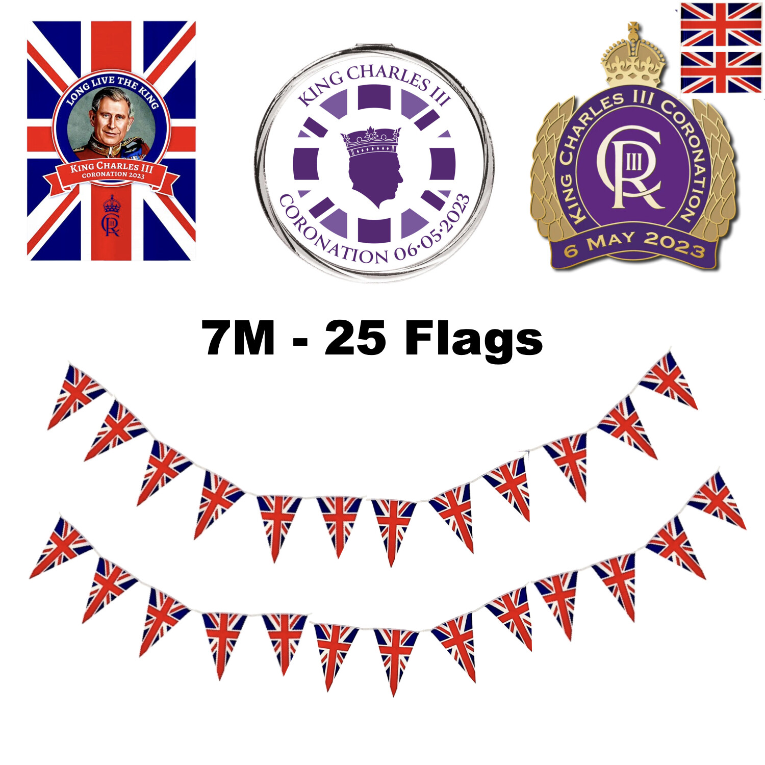 Union Jack Celebration Bunting Banner Union Jack Hand Flags Pencil ...