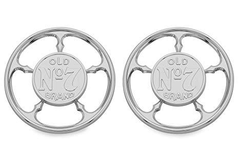 pair of 4 3/8 " Jack Daniels Old No 7 round stick anywhere chrome ...