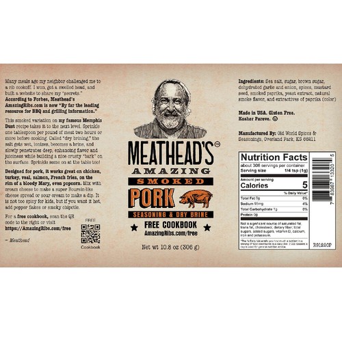 Meatheads Amazing Smoked Pork Seasoning and Dry Brine 10.8 Oz Bottle | eBay