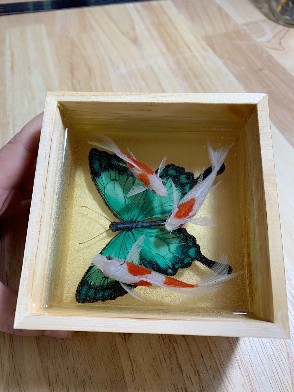 Hand Painting Resin Fish Art, Under The Water. 3D Art, Size: 4” X 2” | eBay