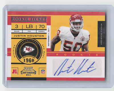 2011 Playoff Contenders #147 Justin Houston Auto | eBay