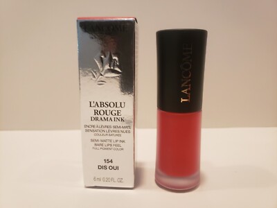 Lancome~L'Absolu Rouge Drama Ink ~ Semi-Matte LIquid Lipstick~#154 Dis ...