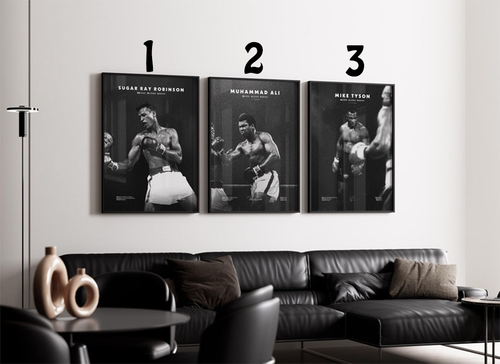 Boxing Poster Bundle - Mike Tyson, Muhamed Ali, Sugar Ray Robinson ...
