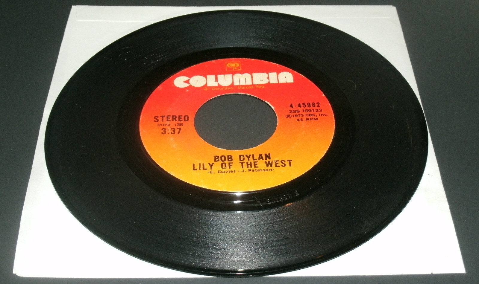 Bob Dylan (Fool Such As I Lily Of The West) 45rpm Record Columbia Label ...