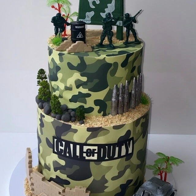 Camo Wedding Cake Toppers