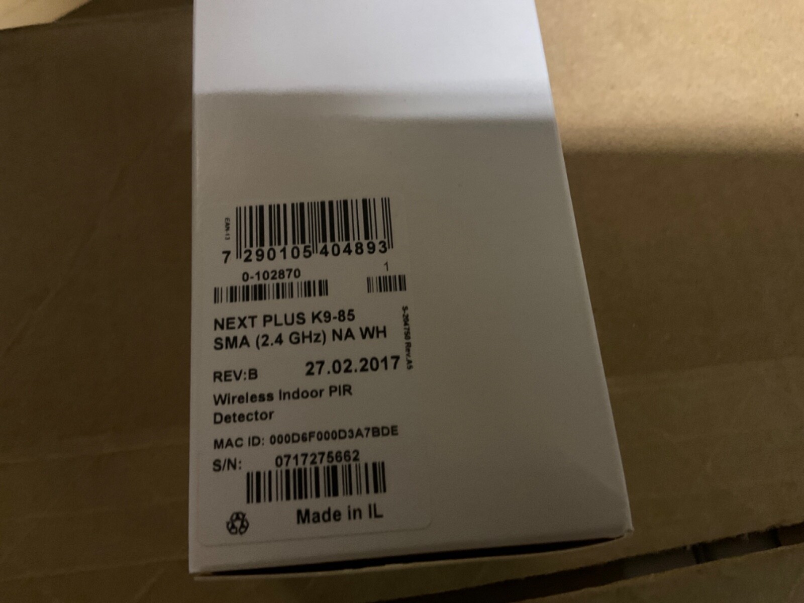 2 X Visonic Next Plus K9-85 SMA Motion Detector for Xfinity Security ...