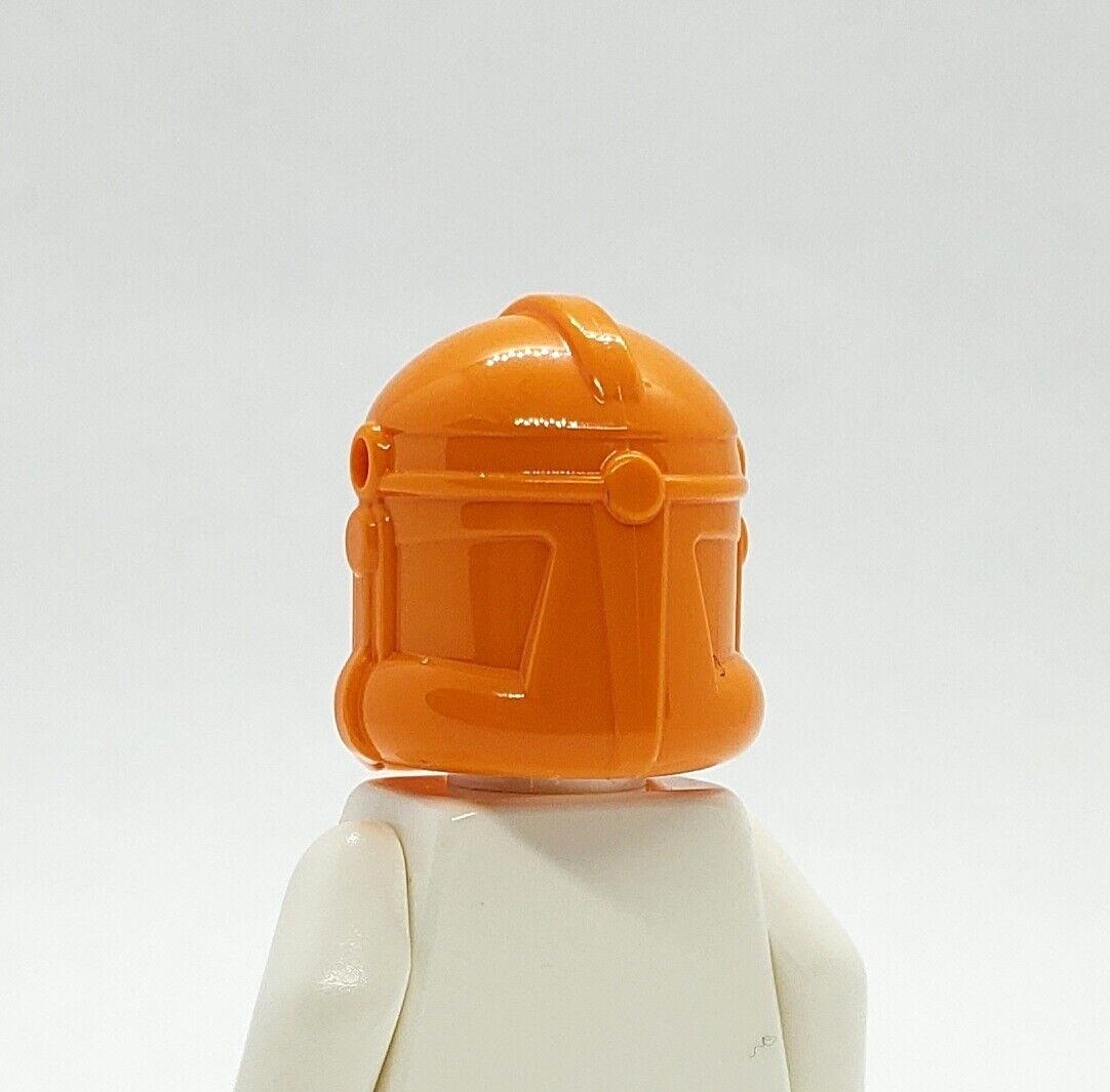 Lot of 10 Lego Star Wars Prototype Orange Phase 2 Clone Trooper Helmet ...