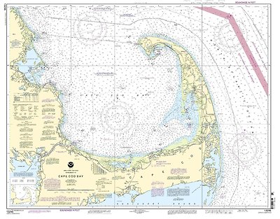 NOAA Nautical Chart 13246 Cape Cod Bay 40th Edition Marine Navigation ...