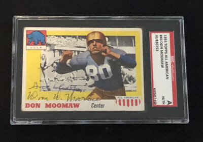 DONN MOOMAW 1955 TOPPS ALL AMERICAN SIGNED AUTOGRAPHED CARD UCLA SGC ...