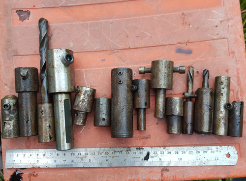 14x assorted lathe toolings side locked boring bars, bit holders ...