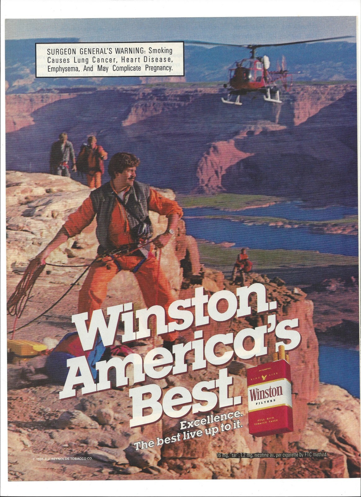 Winston Filters Cigarettes 1985 Original Print Ad 9 x 11" Playboy ...