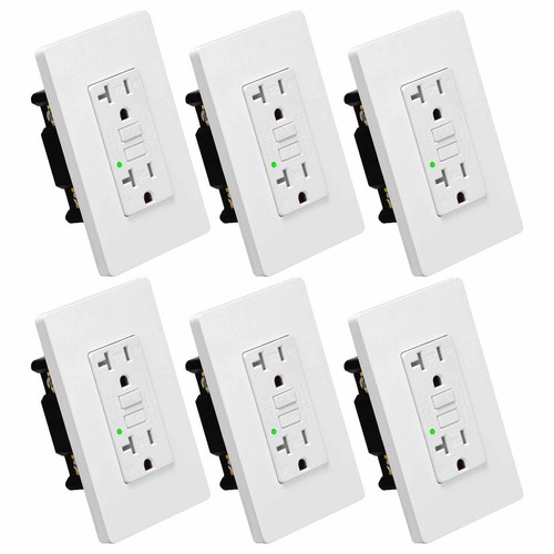 20AMP GFCI Outlet Receptacle Tamper Resistant - ETL GFI WR GFCI White ...