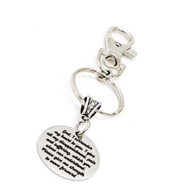 God I Surrender My Heart To You Charm Keychain, Surrender To God, Faith ...