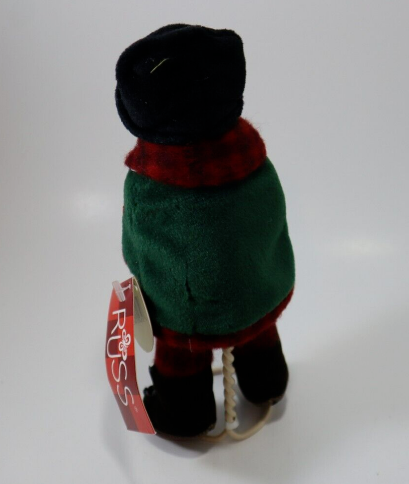 Russ Berrie Old World Teddies Farnsworth X-Mas Teddy Bear with Stand ...