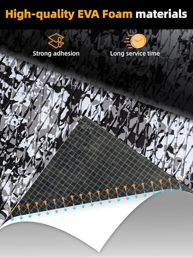 Camo EVA Foam Boat Marine Flooring Mat Backing Adhesive Teak Decking ...