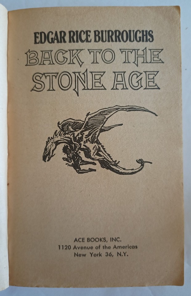 Back To The Stone Age by Edgar Rice Burroughs Ace Books Paperback | eBay
