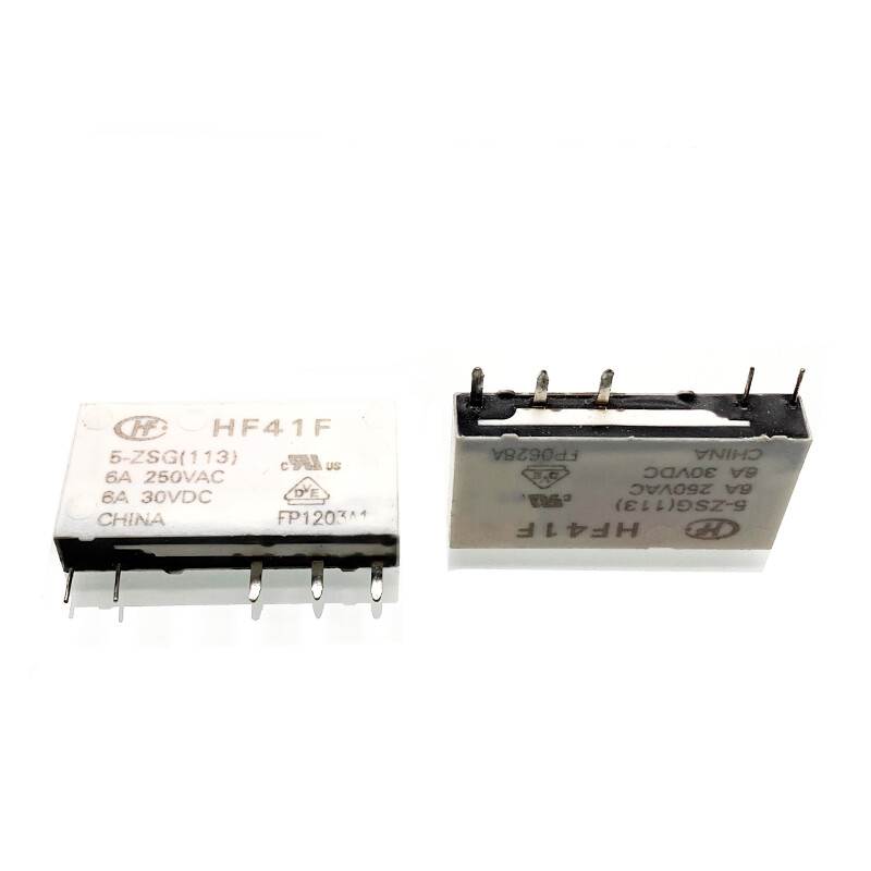 2Pcs HONGFA HF41F-5-ZSG 5VDC Power Relay 6A 250VAC 5Pins | eBay