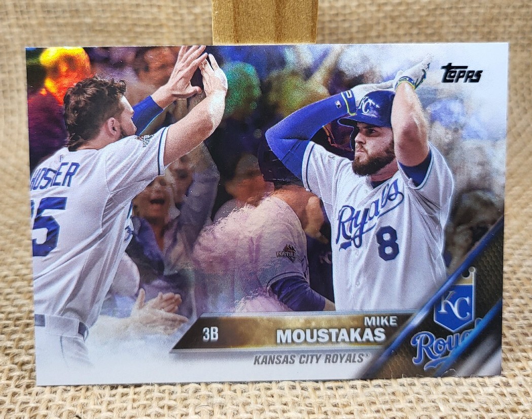 2016 Topps Series 2 Mike Moustakas Rainbow Foil Baseball Card #410 Royals A8 | eBay