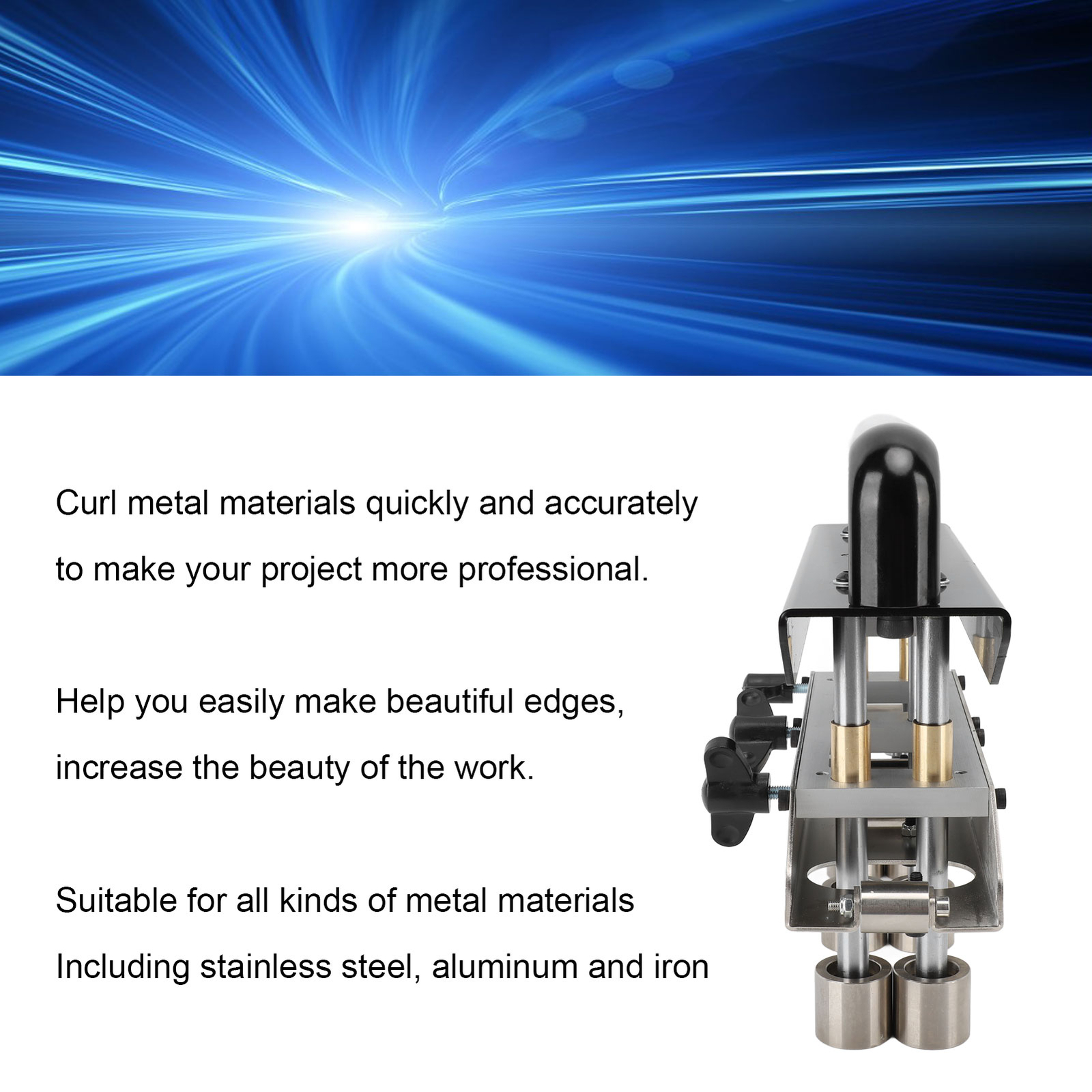 3 Station Edge Roller High Speed Steel Sheet Metal Edge Roller Bender ...